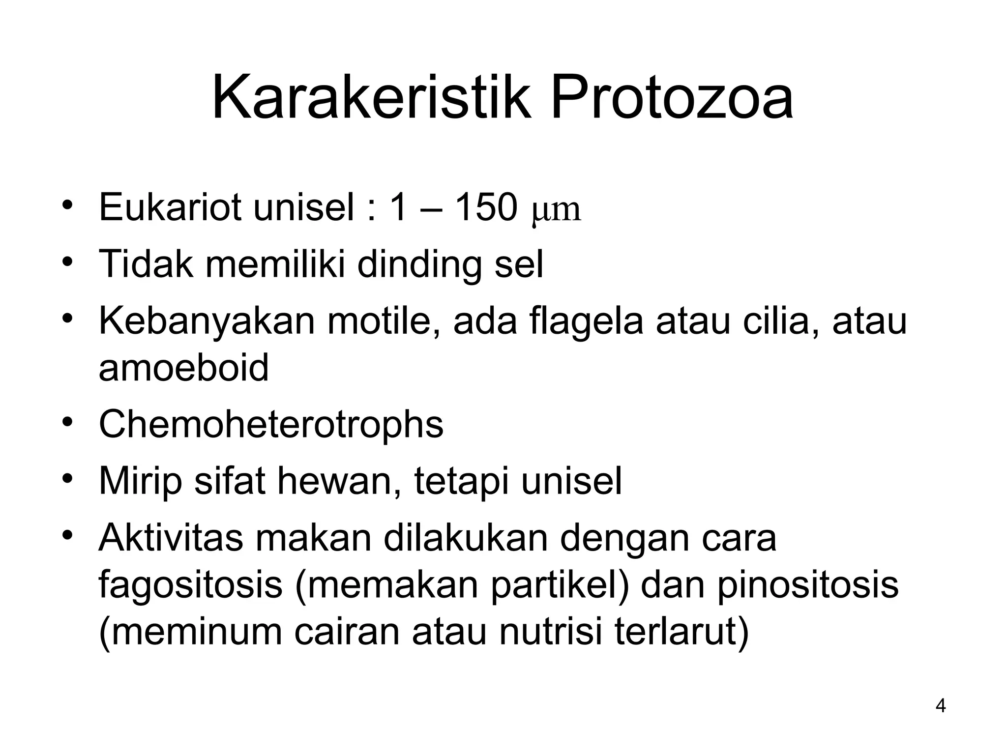 Protozoa : Ciri Khas, Daur Hidup dan SIstem Tubuh | PPT