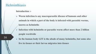 Protozoal diseases and helminthiasis | PPTX
