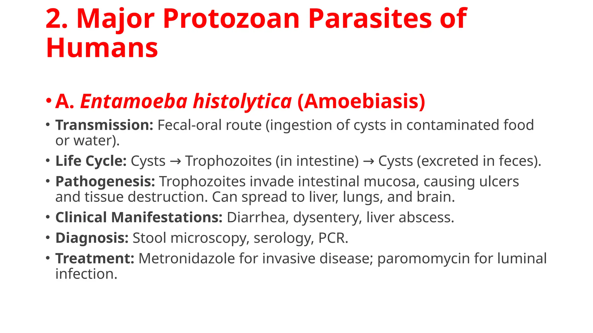 Protozoan Parasites of Man. A comprehensive Lecture | PPTX