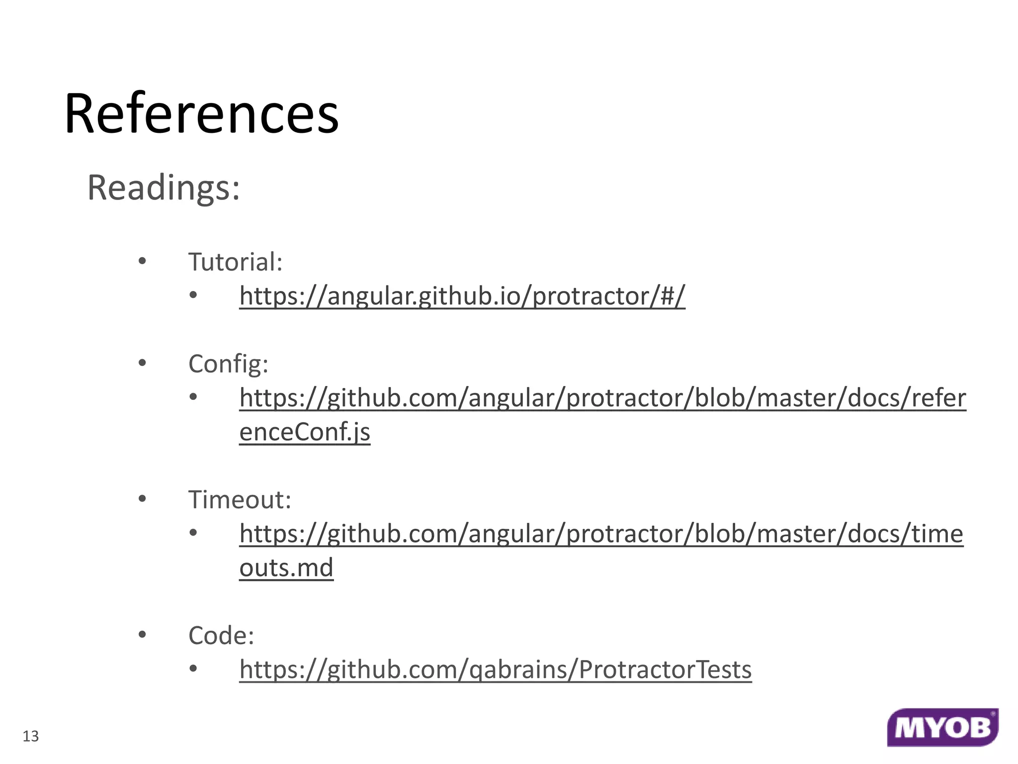 Protractor | PPTX | Web Development | Internet