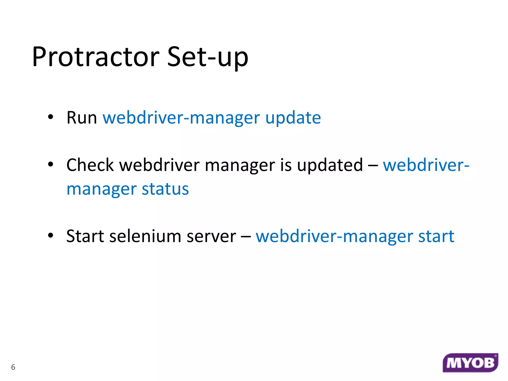 Protractor | PPTX | Web Development | Internet