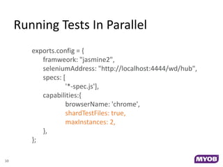 Protractor | PPTX | Web Development | Internet