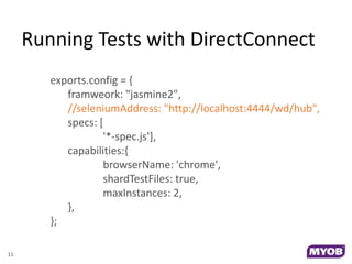 Protractor | PPTX | Web Development | Internet
