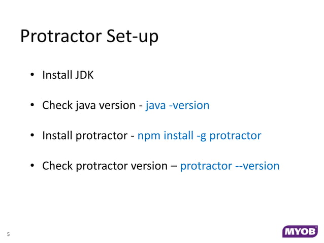 Protractor | PPTX | Web Development | Internet