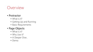 Better End-to-End Testing with Page Objects Model using Protractor | PPT