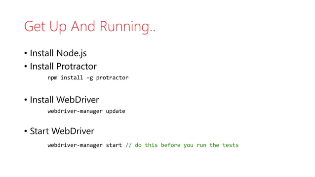 Better End To End Testing With Page Objects Model Using Protractor Ppt