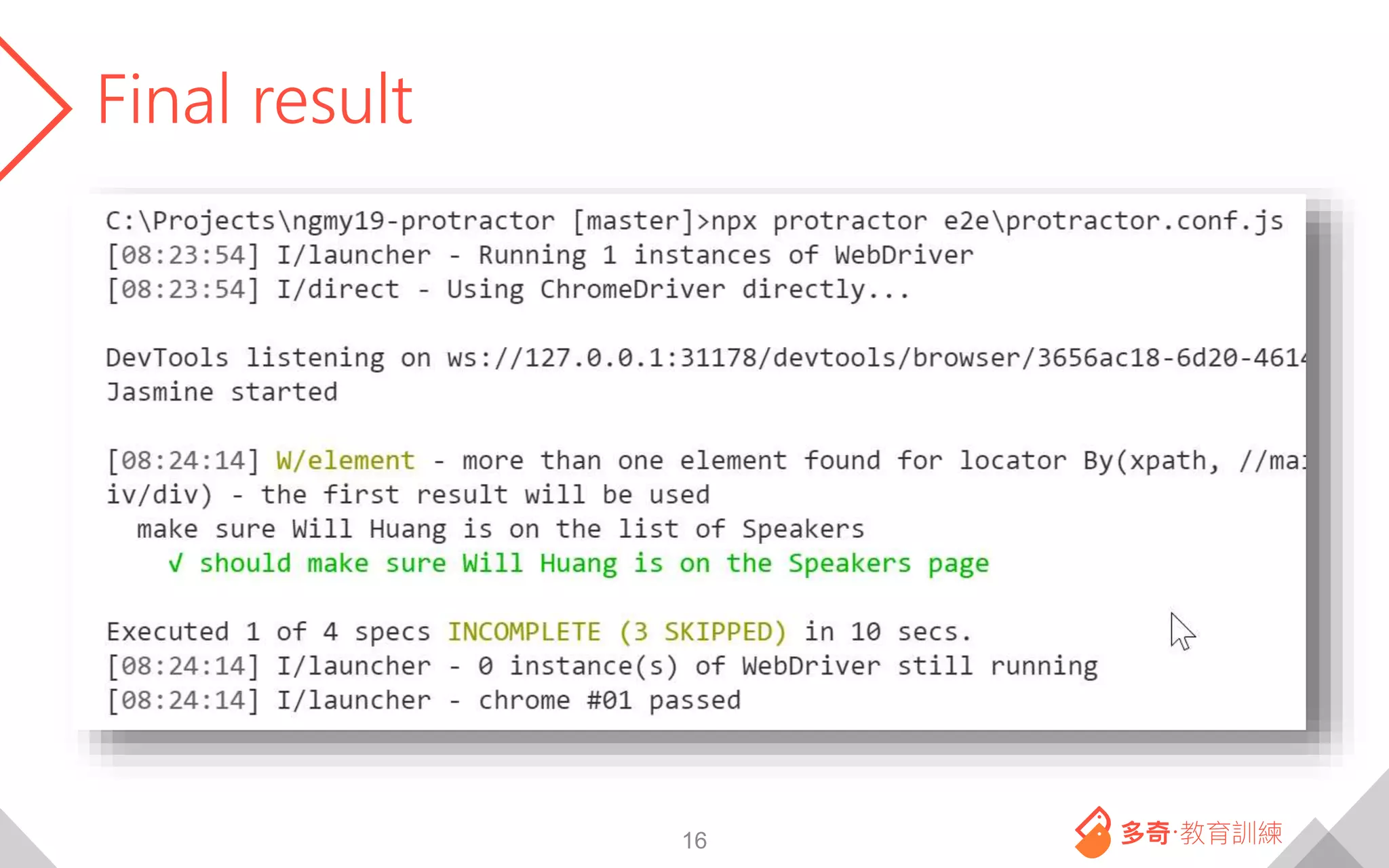 Protractor: The Hacker way (NG-MY 2019) | PPT