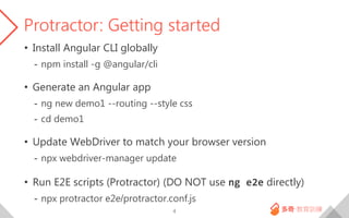 Protractor: The Hacker way (NG-MY 2019) | PPTX | Web Development | Internet