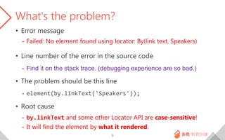Protractor: The Hacker way (NG-MY 2019) | PPTX | Web Development | Internet
