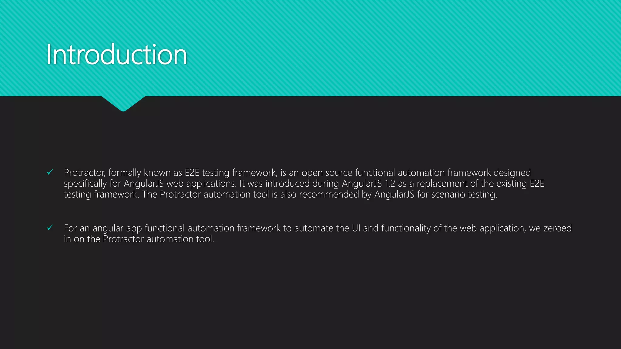 Protractor Framework Architecture With Example Ppt