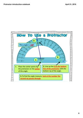 Protractor introduction | PDF | Physics | Science