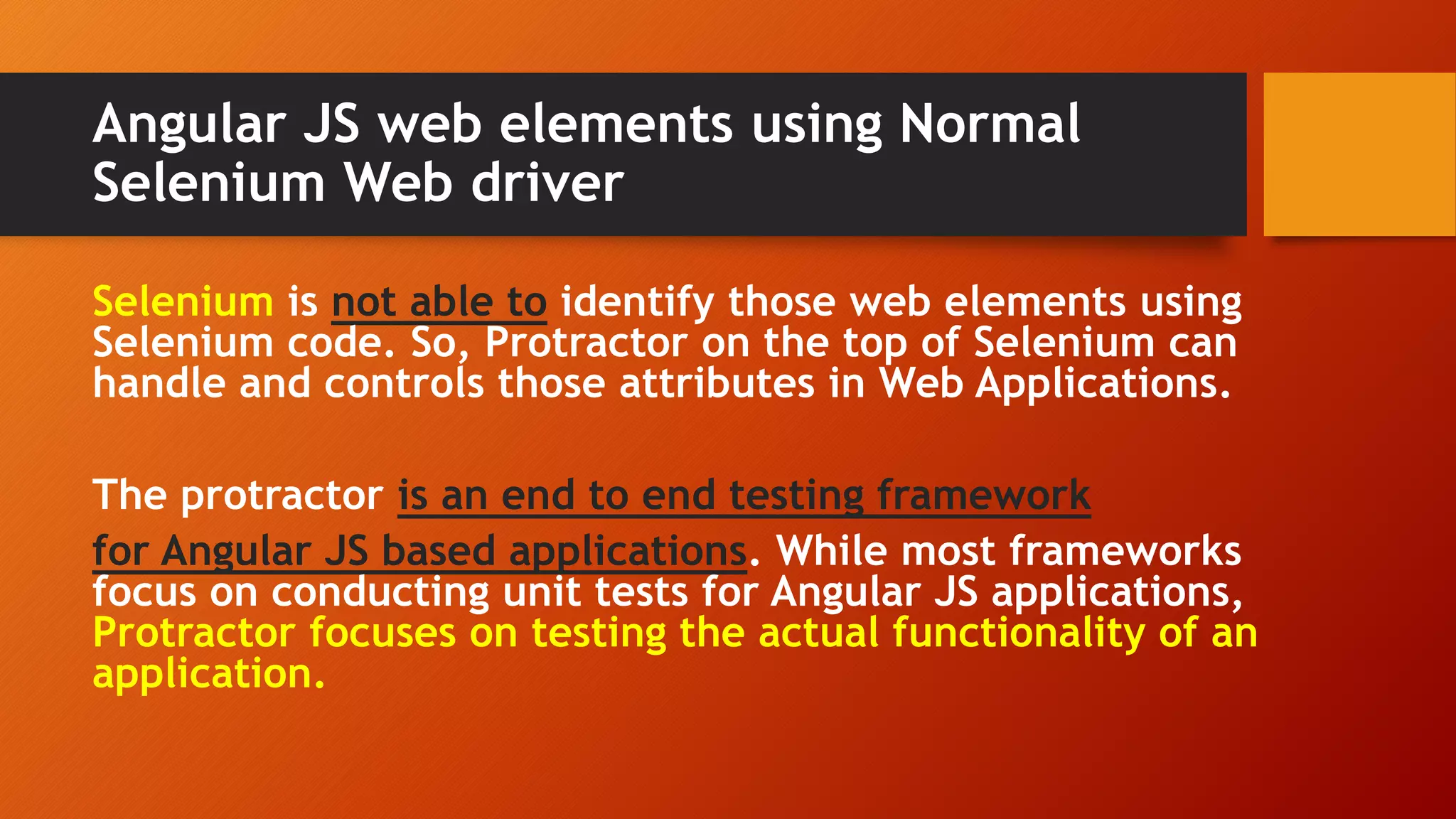 Protractor Testing Automation Tool Framework Jasmine Reporters Ppt 3260
