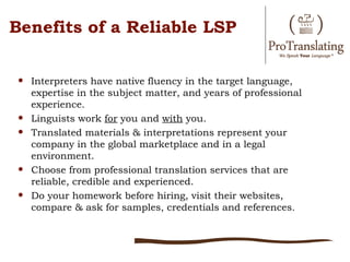 Pro Translating Presentation | PPT