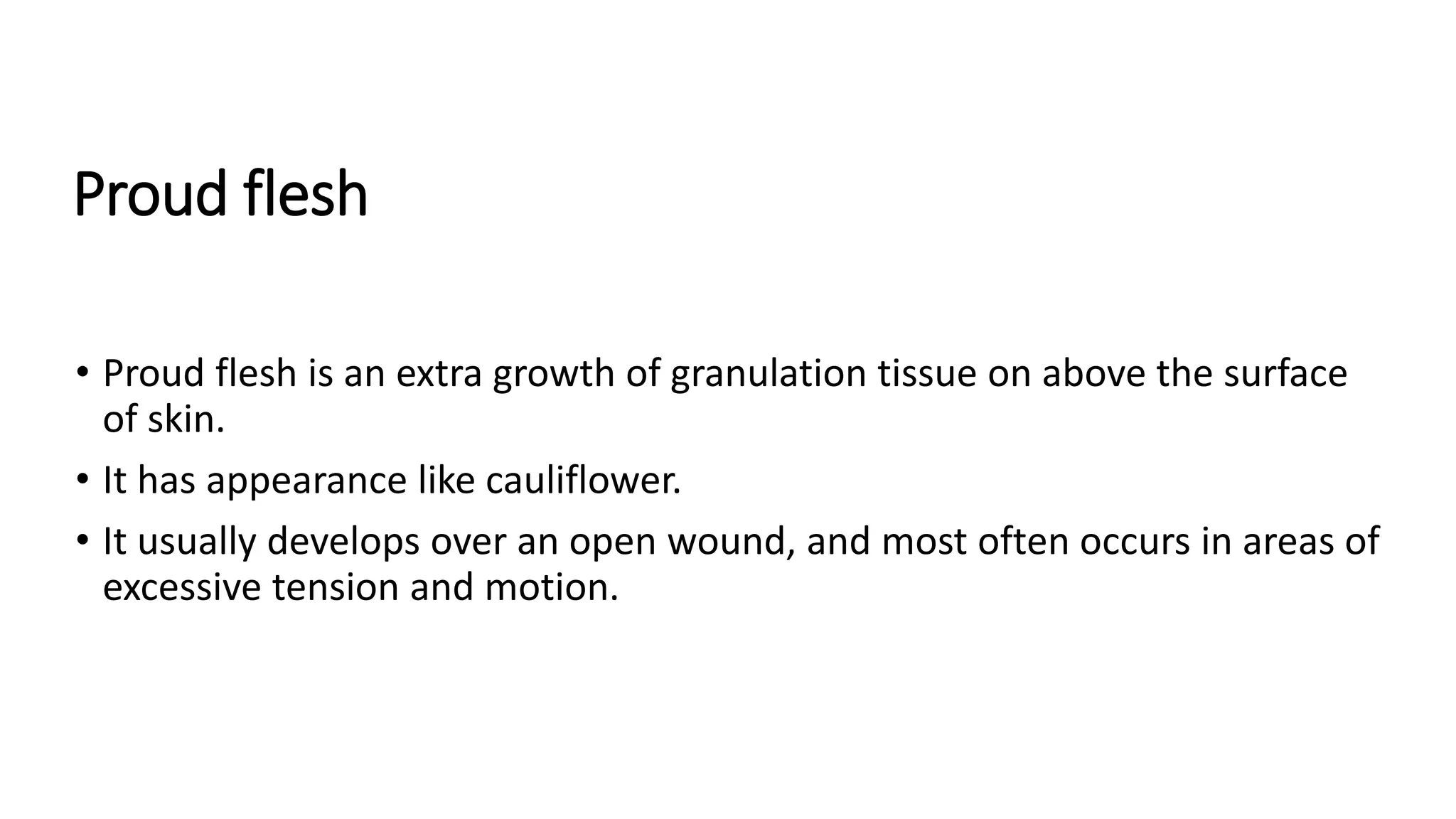 Proud flesh in animals | PPTX | First Aid | Injuries