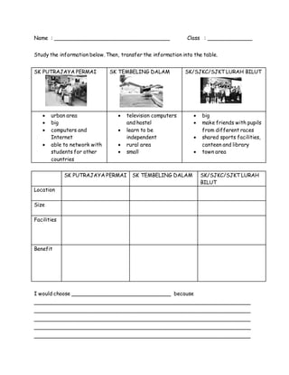 Fun at School (worksheets) | DOCX