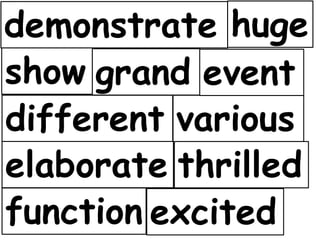 Synonyms (word cards) | PPTX