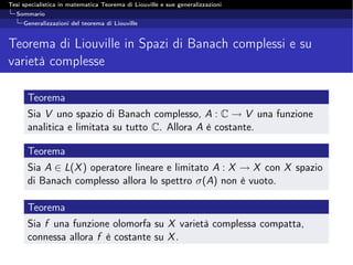 Liouville Theorem and generalizations | PDF