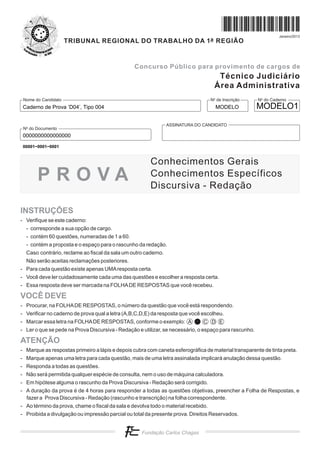 Prova d04-tipo-004trt | PDF