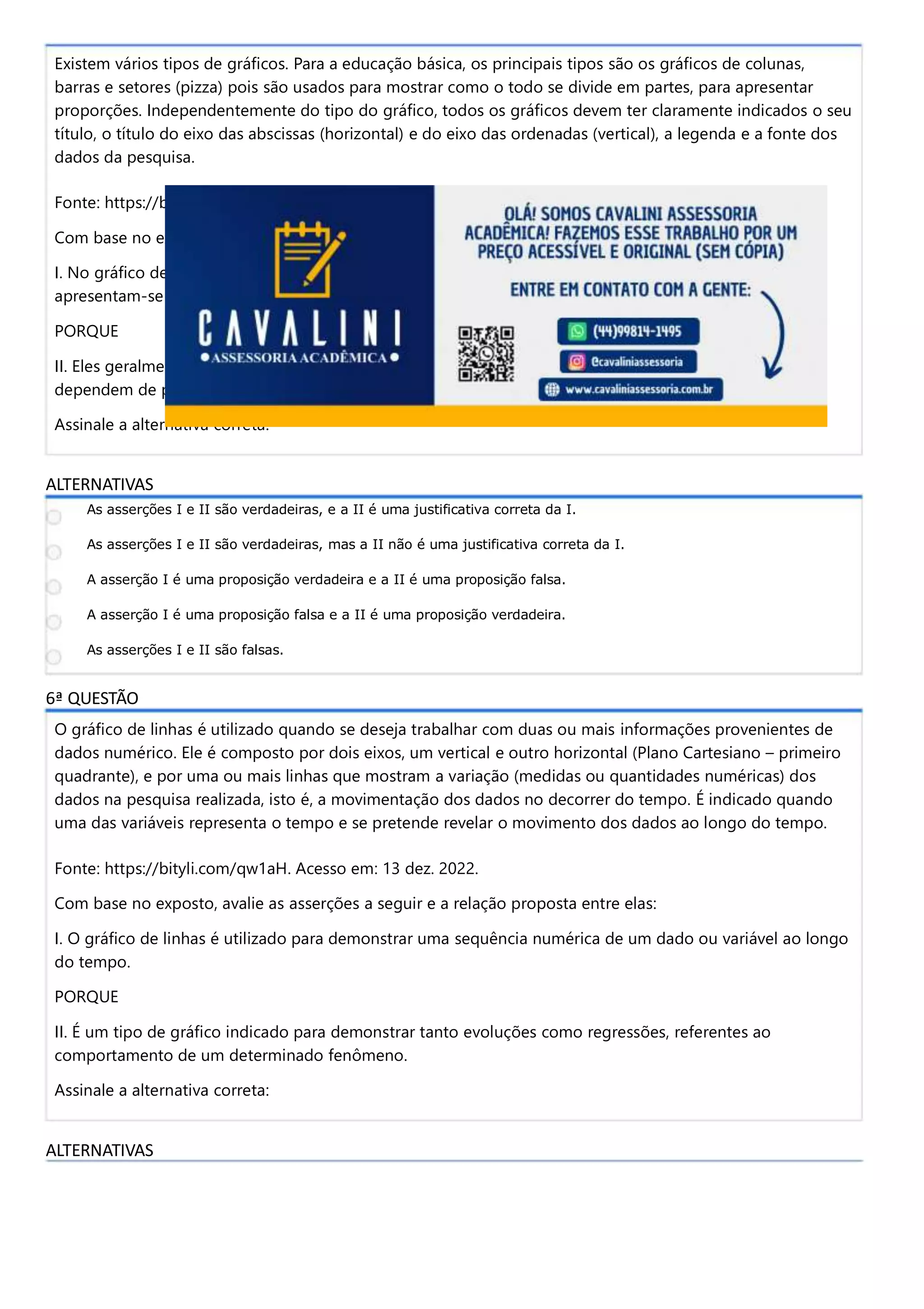 PROVA - ESTUDO CONTEMPORÂNEO E TRANSVERSAL LEITURA DE IMAGENS, GRÁFICOS ...