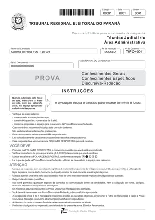 Prova f06-tipo-001 | PDF