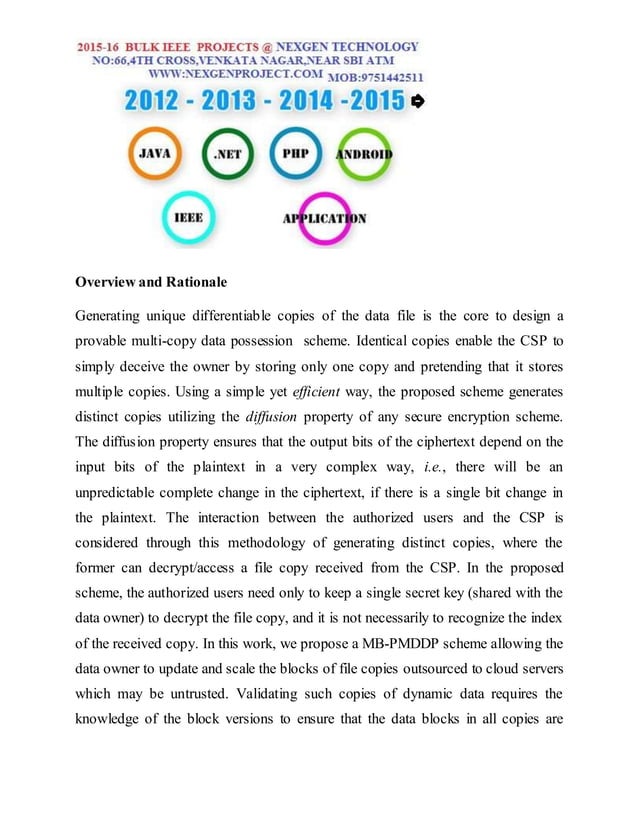 Provable multicopy dynamic data possession | DOCX