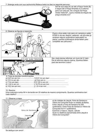 Prova de matematica retas | DOC
