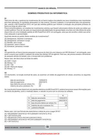 Prova anterior concurso BB | PDF