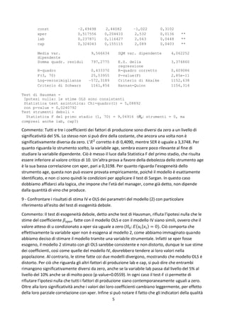 Prova finale di econometria applicata | PDF