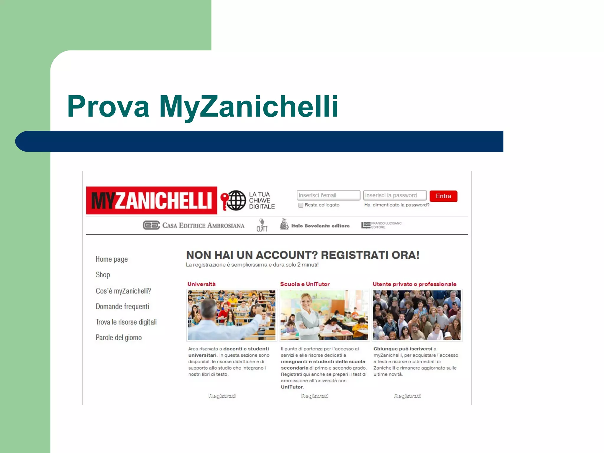 Prova my zanichelli (dartone) | PPT