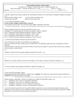 Prova ortografia | DOC