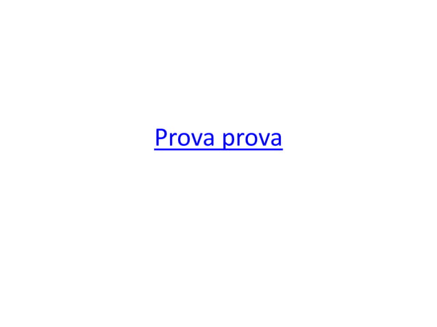Prova prova | PPTX