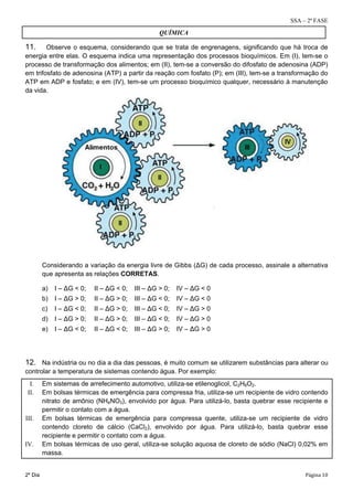 Provas do segundo dia do SSA2 da UPE | PDF