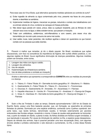 Provas do segundo dia do SSA2 da UPE | PDF