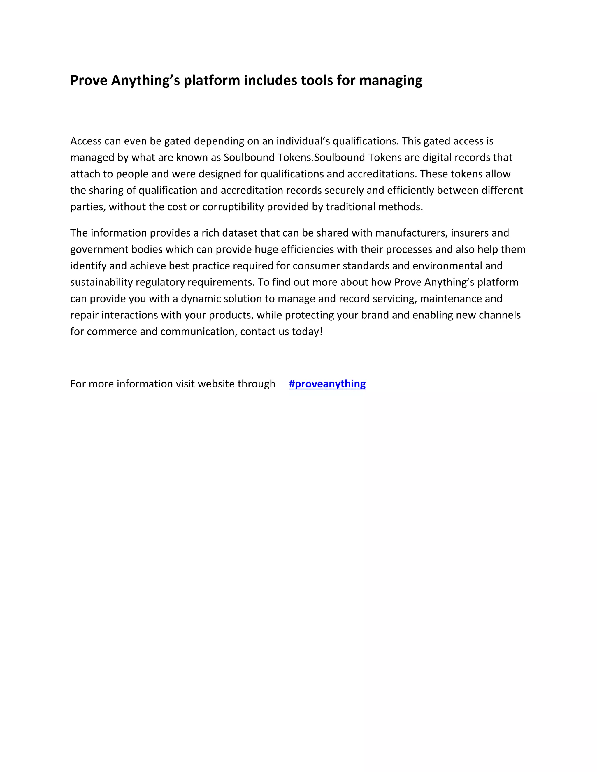 Prove Anything.docx | Business | Business and Finance