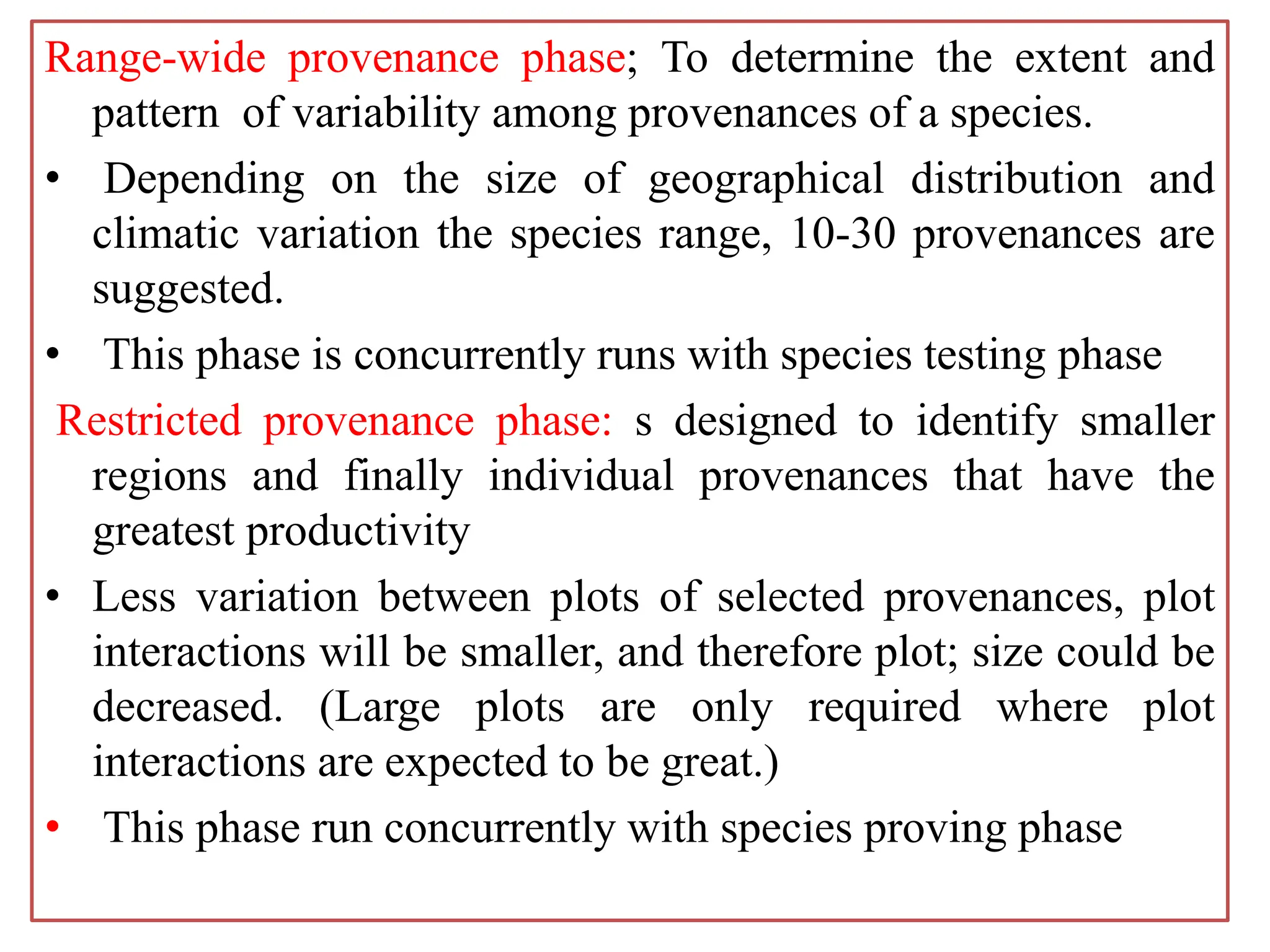 Provenance and Species Trials in Forest Tree Improvement.pptx