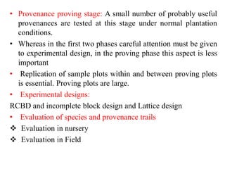 Provenance and Species Trials in Forest Tree Improvement.pptx ...