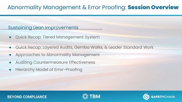 Proven Methods to Abnormality Management and Error Proofing | PPTX ...