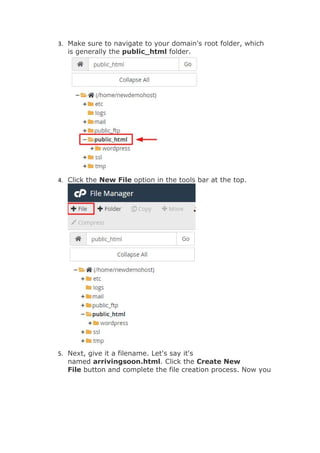 Proven ways to place a website under construction in cPanel.pdf