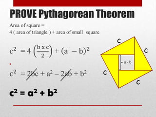 Prove pythagorean theorem | PPTX