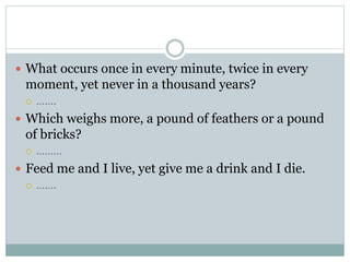 Proverb and riddle | PPTX