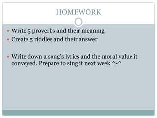 Proverb and riddle | PPTX