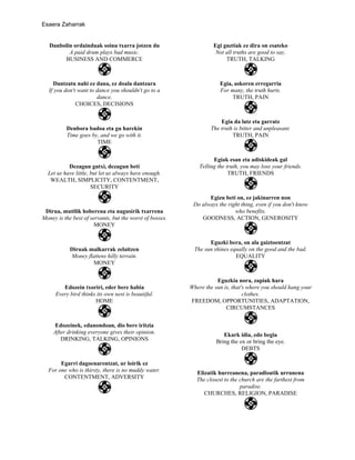 BasqueProverbs by Jon Aske | PDF