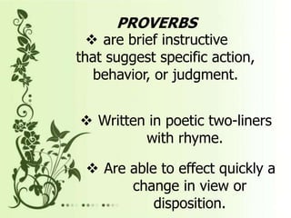 Proverbs (The Six Categories) | PPTX