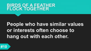 20 Most Commonly Used Proverbs | PPT