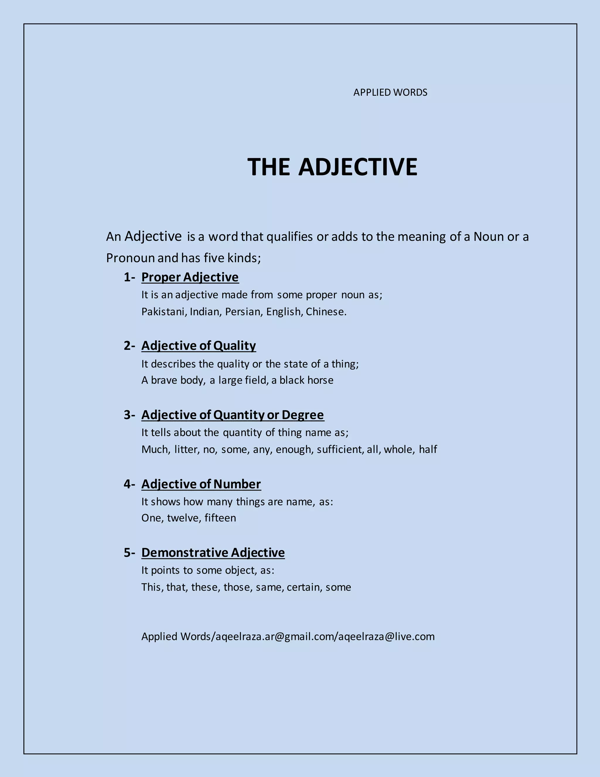 APPLIED WORDS | PDF