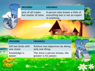 PROVERBS about English language for all year of students | PPT