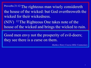 Proverbs 21c The Wisdom of God | PPTX