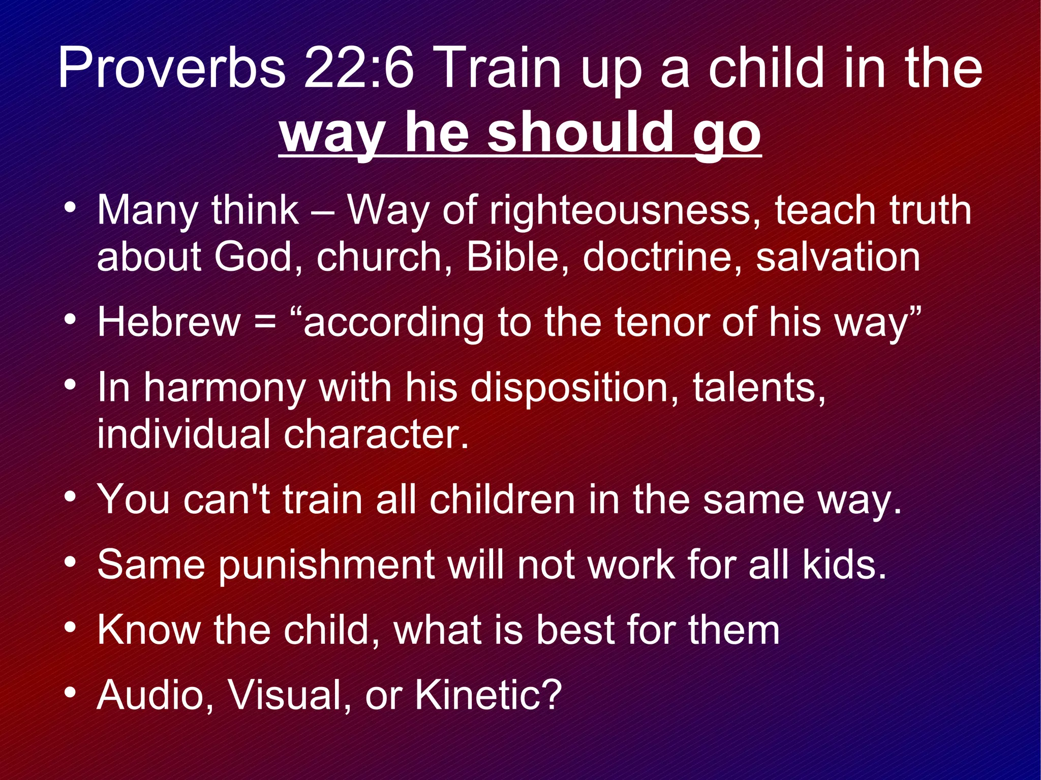 Proverbs 22 6 | PPT