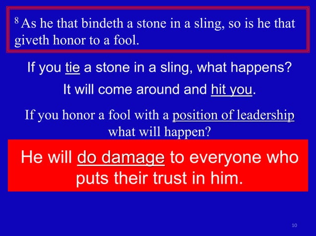 Proverbs 26a fools | PPT