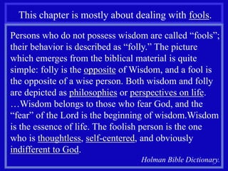 Proverbs 26a fools | PPTX
